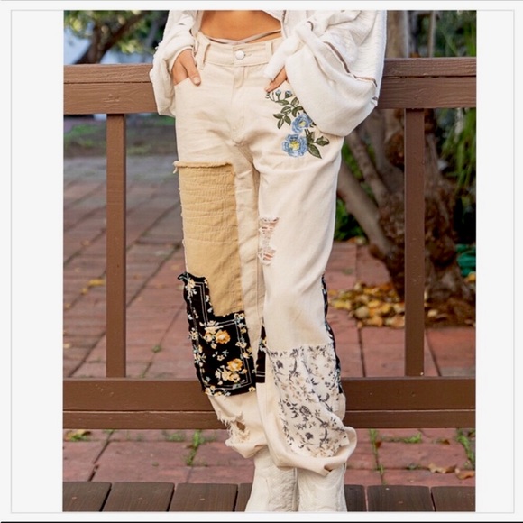 POL | Pants & Jumpsuits | Pol Embroidered Patchwork Jogger Pants | Poshmark